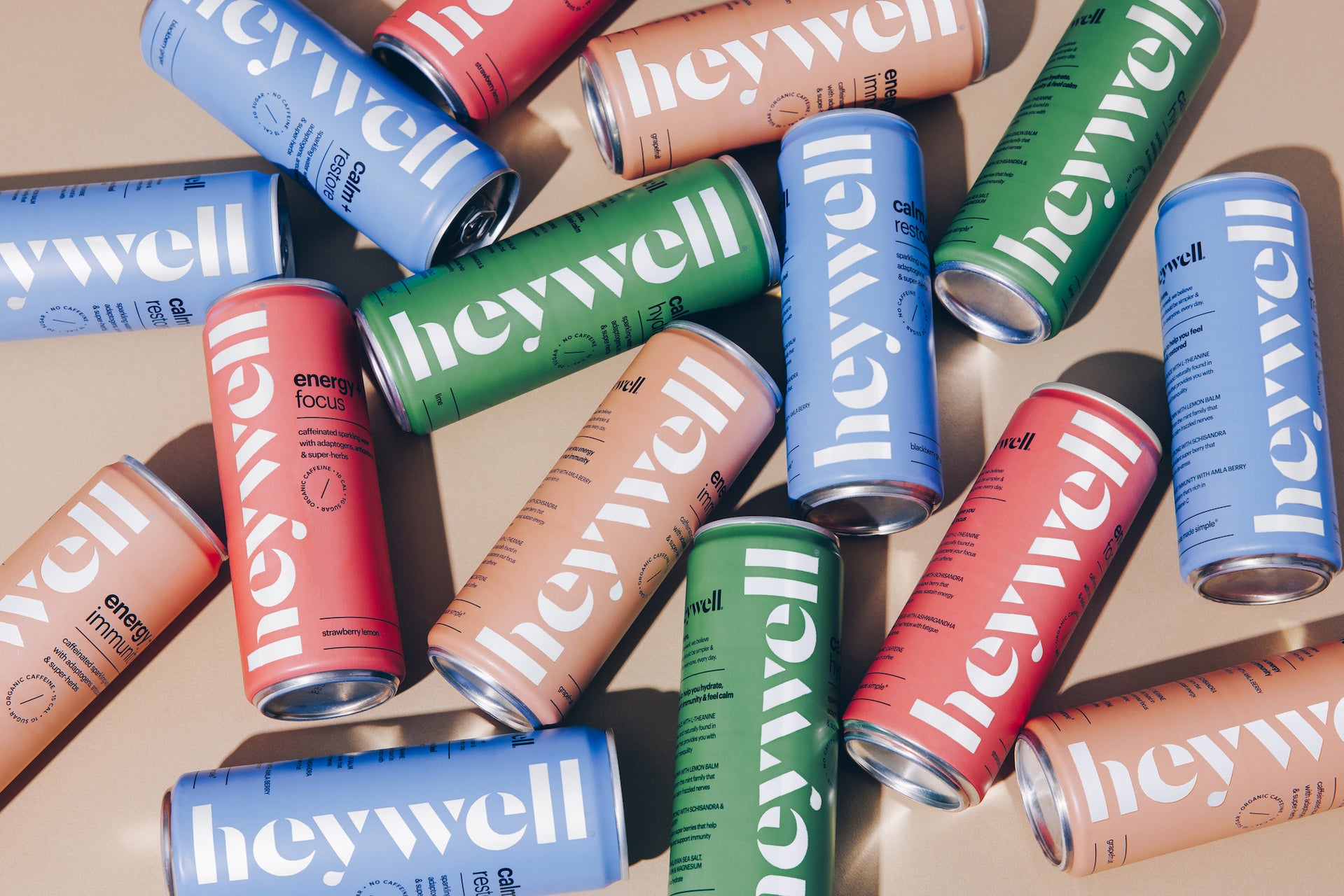 Delicious sparkling adaptogenic waters– heywell